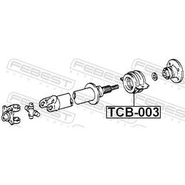 FEBEST Lager, Gelenkwellenmittellager tcb003 f&uuml;r TOYOTA