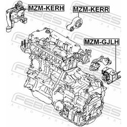FEBEST Lagerung, Motor mzmkerr hinten f&uuml;r MAZDA