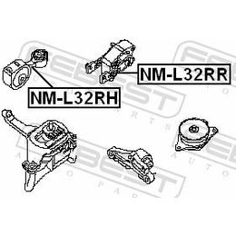FEBEST Lagerung, Motor nml32rh vorne rechts f&uuml;r NISSAN