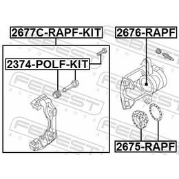 FEBEST Bremssattelhaltersatz 2677crapfkit Vorderachse f&uuml;r VAG