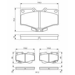 Bosch Bremsbelagsatz, Scheibenbremse 0986424268 f&uuml;r TOYOTA LEXUS VW