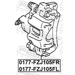FEBEST Bremssattel 0177fzj105fr Hinterachse rechts f&uuml;r TOYOTA