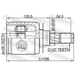FEBEST Gelenksatz, Antriebswelle 0211r51 Vorderachse f&uuml;r NISSAN