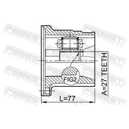 FEBEST Gelenksatz, Antriebswelle 0211fx35lh Vorderachse links f&uuml;r NISSAN