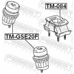 FEBEST Lagerung, Motor tmgse20f vorne f&uuml;r TOYOTA