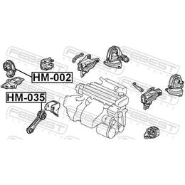 FEBEST Lagerung, Motor hm035 vorne f&uuml;r HONDA