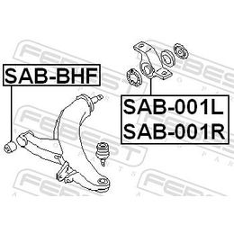 FEBEST Lagerung, Lenker sab001l Vorderachse unten f&uuml;r Subaru