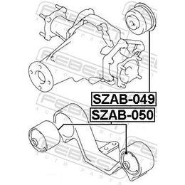 FEBEST Lagerung, Differential szab049 Hinterachse f&uuml;r Suzuki
