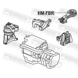 FEBEST Lagerung, Motor hmfdr hinten f&uuml;r HONDA