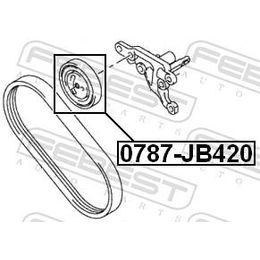 FEBEST Spannrolle, Keilrippenriemen 0787jb420 f&uuml;r Suzuki