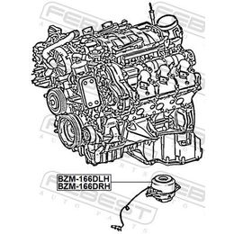 FEBEST Lagerung, Motor bzm166dlh links f&uuml;r Mercedes