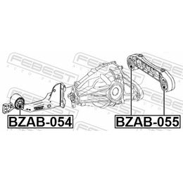 FEBEST Lagerung, Differential bzab054 Hinterachse mitte f&uuml;r Mercedes