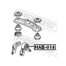 FEBEST Lagerung, Differential hab014 Hinterachse f&uuml;r HONDA