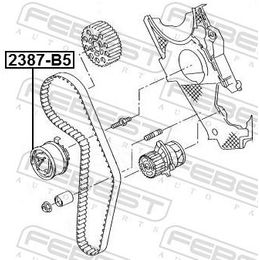 FEBEST Spannrolle, Zahnriemen 2387b5 f&uuml;r Chrysler MITSUBISHI VAG
