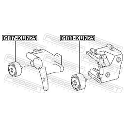 FEBEST Spannrolle, Keilrippenriemen 0187kun25 f&uuml;r TOYOTA