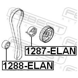 FEBEST Spannrolle, Keilrippenriemen 1287elan f&uuml;r HYUNDAI