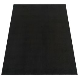 Paco Home Kurzflor-Teppich, Schwarz, Kunststoff, Rechteckig, 140x200 cm, strapazierf&auml;hig, f&uuml;r Fu&szlig;bodenheizung geeignet, Teppiche & B&ouml;den, Teppiche