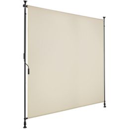 TecTake Klemmmarkise, Beige, Kunststoff, 158x310 cm, CE, Sonnen- & Sichtschutz, Sichtschutz Garten, Balkon Sichtschutze