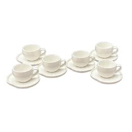 Mulex Kaffeetassen, Wei&szlig;, Keramik, 12-teilig, 38x10x38 cm, Kaffee & Tee, Tassen, Kaffeetassen-Sets