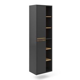 VICCO Badschrank, Anthrazit, Holzwerkstoff, 10 F&auml;cher, Rechteckig, 50x170x33 cm, Badezimmer, Badezimmerschr&auml;nke, Hochschr&auml;nke