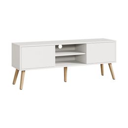 [en.casa] Lowboard, Wei&szlig;, Holz, 120x46.5x29.5 cm, Wohnzimmer, Wohnw&auml;nde, Lowboards, Lowboards stehend