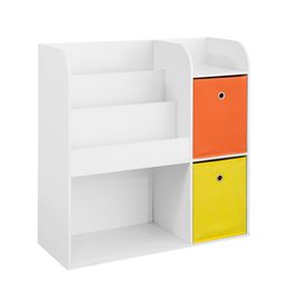 sobuy Kinderregal, Wei&szlig;, Holzwerkstoff, 89x88x35 cm, Kinder- & Jugendzimmer, Kinderm&ouml;bel, Kinderregale