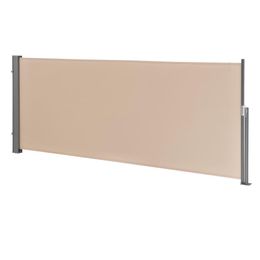 pro.tec Seitenmarkise, Sand, Textil, 300x100 cm, Sonnen- & Sichtschutz, Sichtschutz Garten, Sichtschutzz&auml;une