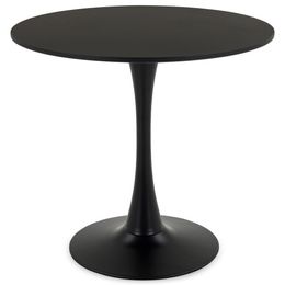 Idimex Esstisch, Schwarz, Holzwerkstoff, Metall, Mode, Rund, 80x73x80 cm, Esszimmer, Tische, Esstische