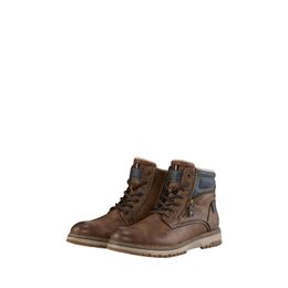 Tom Tailor Herren Wasserdichte Stiefeletten mit F&uuml;tterung, braun, Uni, Gr. 41