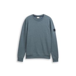 Tom Tailor Herren Sweatshirt in Melange-Optik, grau, Meliert, Gr. L