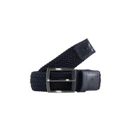 Tom Tailor Herren TTJAMIE Elastischer Flechtg&uuml;rtel mit eckiger Dornschlie&szlig;e, blau, Uni, Gr. 85