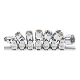 BGS-technic BGS Gelenk-Steckschl&uuml;ssel-Satz, Sechskant Antrieb Innenvierkant 10 mm (3/8 Zoll) SW 3/8 Zoll - 3/4 Zoll mm Zollgr&ouml;&szlig;en 7 teilig ; BGS technic (9501)