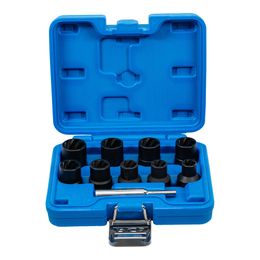 BGS-technic BGS Spezial-Steckschl&uuml;ssel-Einsatz-Satz / Schraubenausdreher Antrieb Innenvierkant 12,5 mm SW 10 - 19 mm 10-tlg. ; BGS technic (5266)