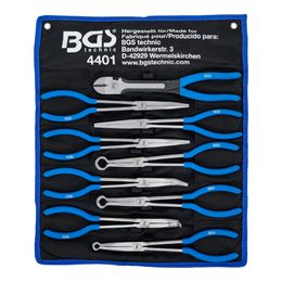 BGS-technic BGS Langbeck- / Flach- und Z&uuml;ndkerzen-Stecker-Zangen-Satz, extra lang, 9-tlg. ; BGS technic (4401)