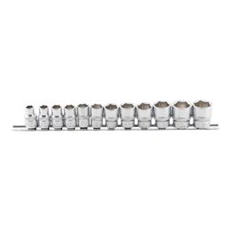 BGS-technic BGS Steckschl&uuml;ssel-Einsatz-Satz, Sechskant Antrieb Innenvierkant 10 mm (3/8 Zoll) SW 8 - 19 mm 12 teilig ; BGS technic (9104)