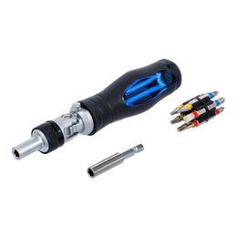 BGS-technic BGS Gelenk-Schraubendreher-Bit-Satz 70053, mit Ratschen-Drehgriff, umschaltbar, 14-tlg. ; BGS technic)