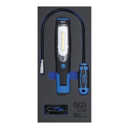 BGS-technic BGS Werkstattwageneinlage 1/3: Handlampe und Magnetheberlampe 4146, 3-tlg. ; BGS technic)