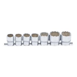 BGS-technic BGS Steckschl&uuml;ssel-Einsatz-Satz, Zw&ouml;lfkant Antrieb Innenvierkant 12,5 mm (1/2 Zoll) SW 20 - 32 mm 7 teilig ; BGS technic (9109)