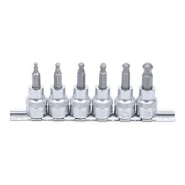 BGS-technic BGS Bit-Einsatz-Satz Antrieb Innenvierkant 10 mm (3/8 Zoll) Innensechskant mit Kugelkopf 3 - 8 mm 6 teilig ; BGS technic (5109)