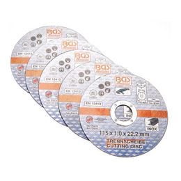 BGS-technic BGS Trennscheiben f&uuml;r Edelstahl &Oslash; 115 x 1,0 x 22,2 mm 5-tlg. ; BGS technic (3935)