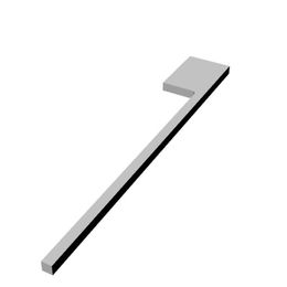 Laufen Handtuchhalter H4931204500001 350x50x10mm, Schwarz matt