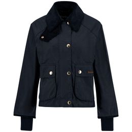Barbour Wachsjacke Cropped Beadnell Navy/Classic (Gr&ouml;&szlig;e: 18)