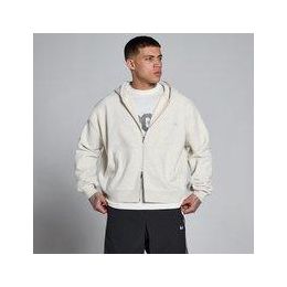 Myprotein MP Lift Oversized Loopback 2 Way Zip Hoodie f&uuml;r Herren &ndash; Cremig Grau meliert - XS