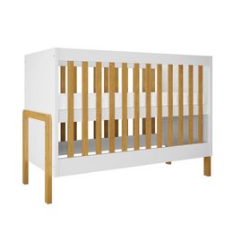 GITTERBETT 60/120 Wei&szlig; und Holz
