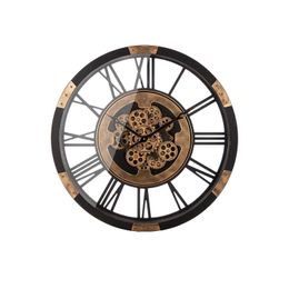 Wanduhr Setoria Schwarz/Goldfarben