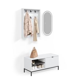 GARDEROBE Aterno Wei&szlig; Set, 3 Teile