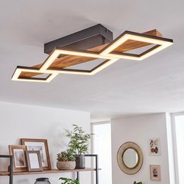 hofstein Tavon Deckenleuchte LED Naturfarben, Schwarz, 1-flammig