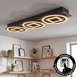 hofstein Taboneira Deckenleuchte LED Dunkelbraun, Schwarz, 3-flammig