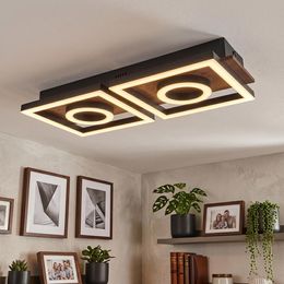 hofstein Taboneira Deckenleuchte LED Dunkelbraun, Schwarz, 2-flammig