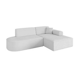 ECKSOFA Ottomane Rechts IREA-L1-v3 - 232x165x77 cm Wei&szlig;